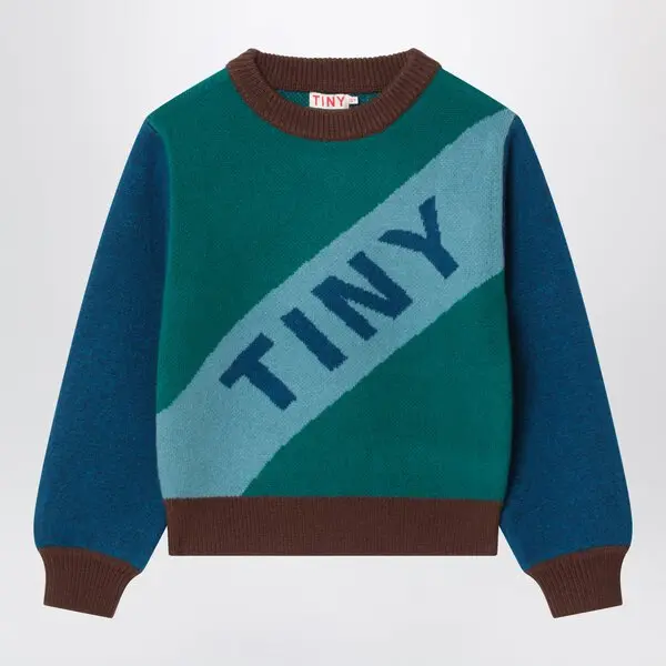 TINYCOTTONS Colour-block Sweater With Intarsia Lettering Logo