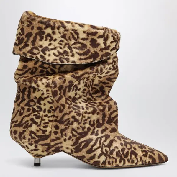 Isabel Marant Étoile Animal-print Calf Hair Ankle Boots - Multicolor