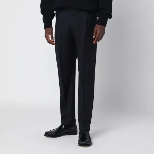 PT TORINO Navy Rebel Wool Trousers