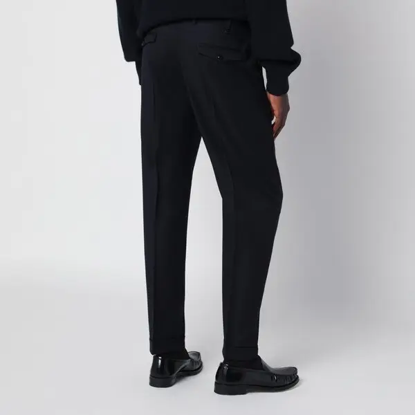 PT TORINO Navy Rebel Wool Trousers