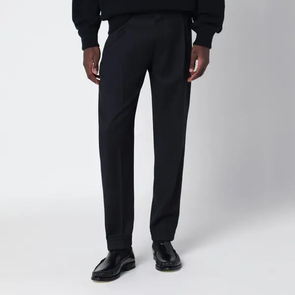 PT TORINO Navy Rebel Wool Trousers - Blue