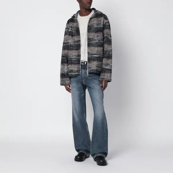 Our Legacy Wool Blend Checked Hoodie