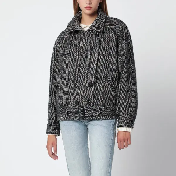 Isabel Marant Étoile Wool Jacket With Herringbone Pattern