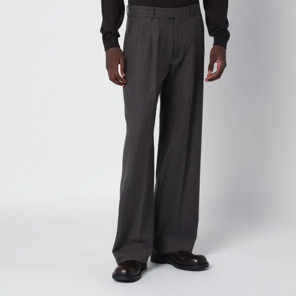 Our Legacy Striped Slack Pants In Wool And Cotton