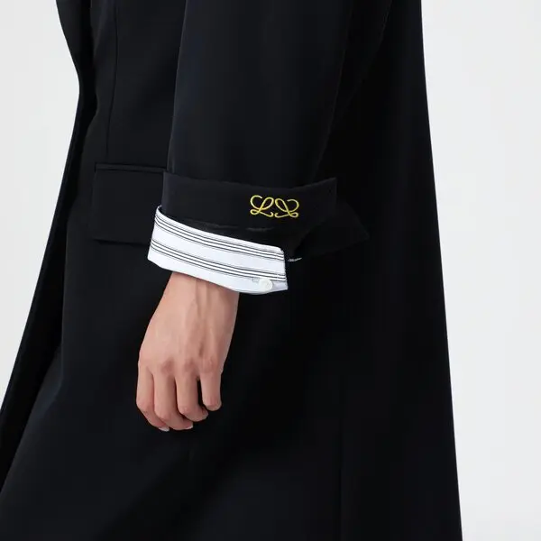Loewe Navy Wool Coat - Blue