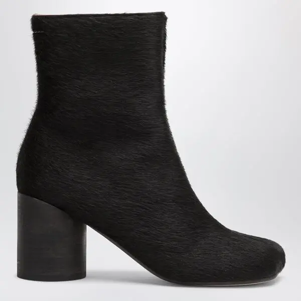 MAISON MARGIELA Dark Ponyskin Ankle Boots - Brown