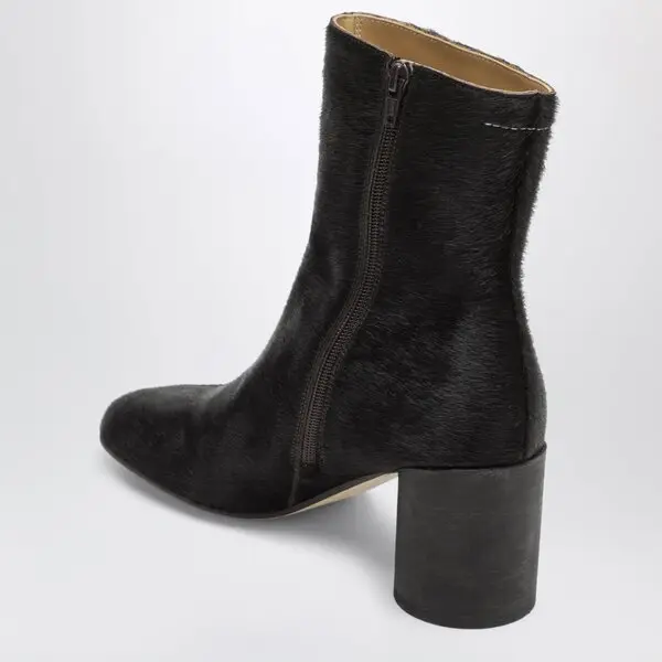 MAISON MARGIELA Dark Ponyskin Ankle Boots - Brown