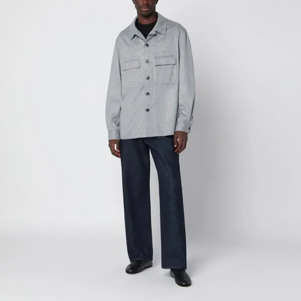 Zegna Mélange Cashmere Shirt Jacket