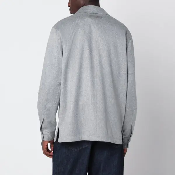 Zegna Mélange Cashmere Shirt Jacket
