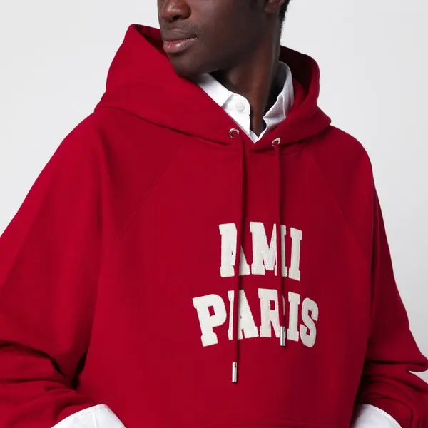 AMI Paris Cotton Hooded Sweatshirt