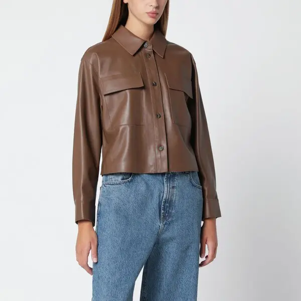 Max Mara Nappa Leather Jacket - Brown