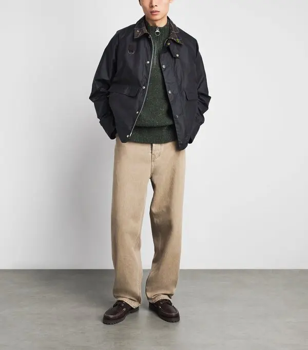 Barbour Wool-blend Essentials Fleck Quarter-zip Sweater