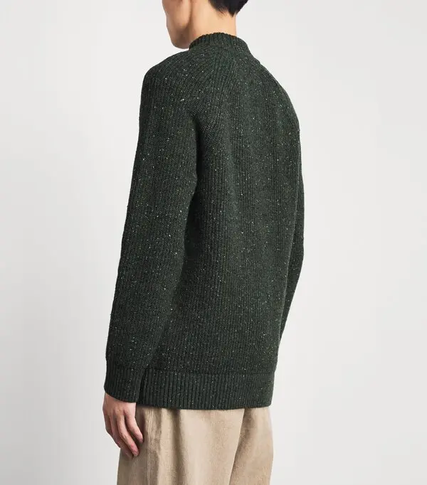 Barbour Wool-blend Essentials Fleck Quarter-zip Sweater