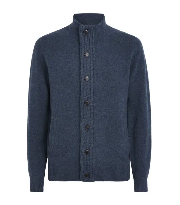 Barbour Wool Patch Zip-through Cardigan