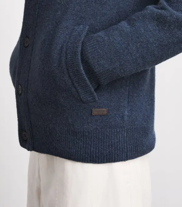 Barbour Wool Patch Zip-through Cardigan