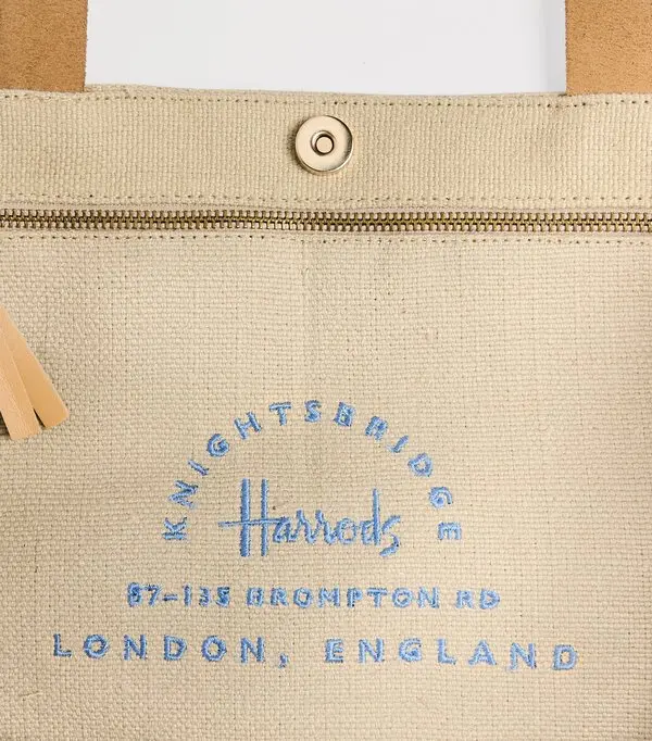 Harrods Jute Caviar Tote Bag