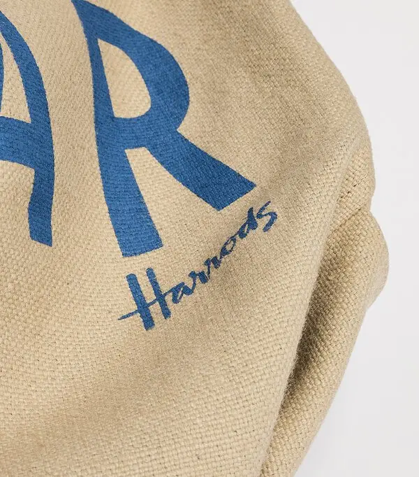 Harrods Jute Caviar Tote Bag