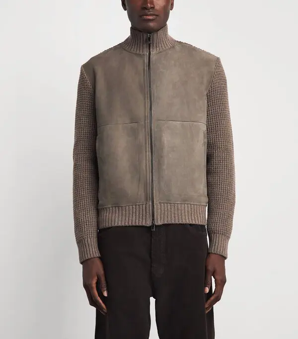 Corneliani Wool-suede Hybrid Jacket