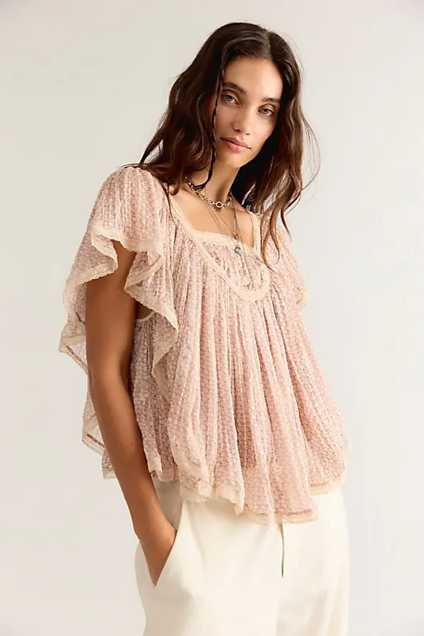 Free People Clara Printed Top At
