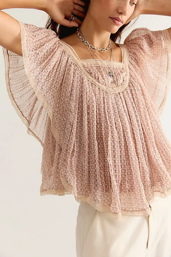 Free People Clara Printed Top At