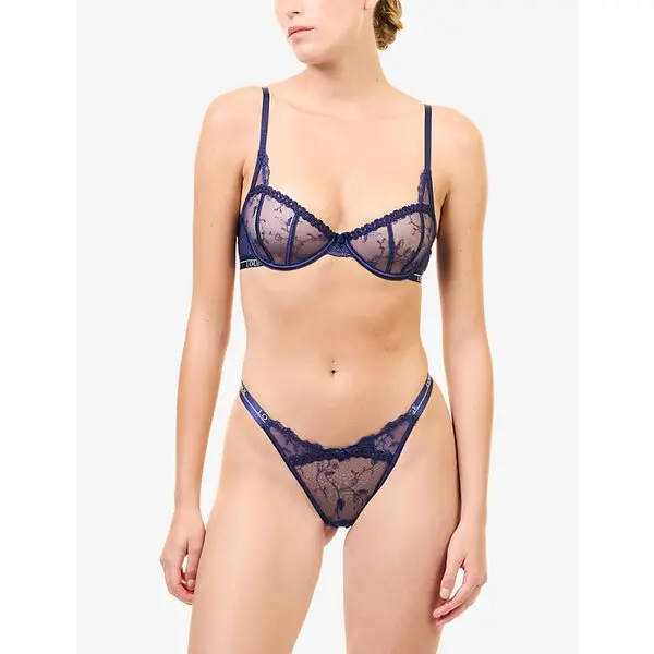 Lounge Reveal Logo Lace Thong