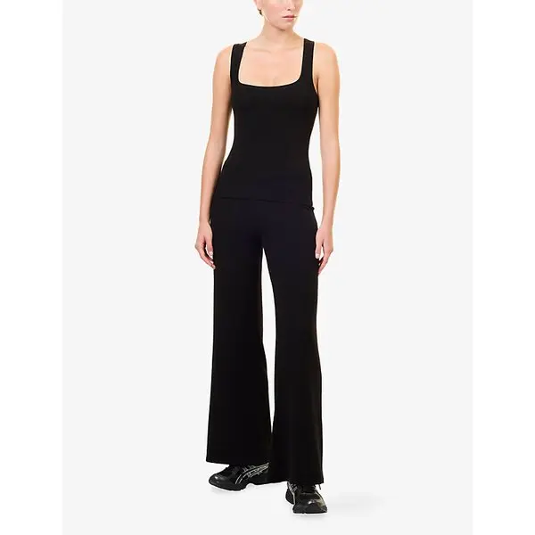 TALA 365 Square-neck Rib-jersey Tank Top - Black
