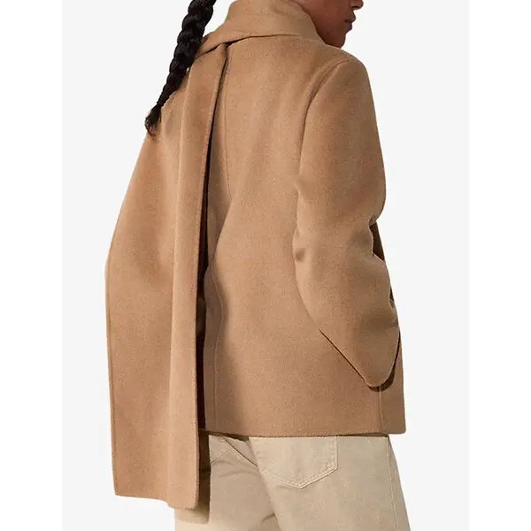 Whistles Double-faced Wool-blend Scarf Coat