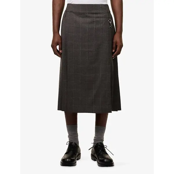 Simone Rocha Tailored Checked Wool-blend Kilt