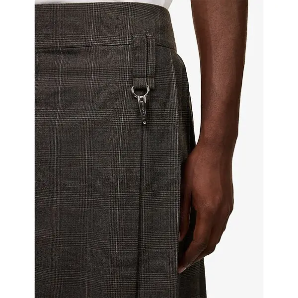 Simone Rocha Tailored Checked Wool-blend Kilt