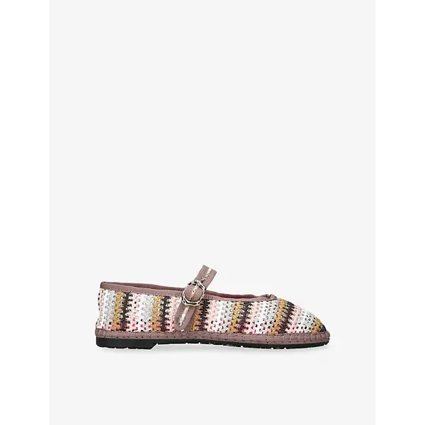 FLABELUS Pierre Straw Ballet Flats