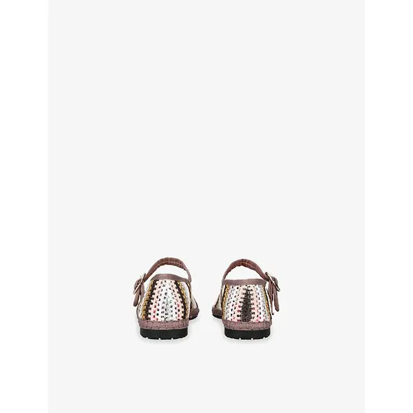 FLABELUS Pierre Straw Ballet Flats