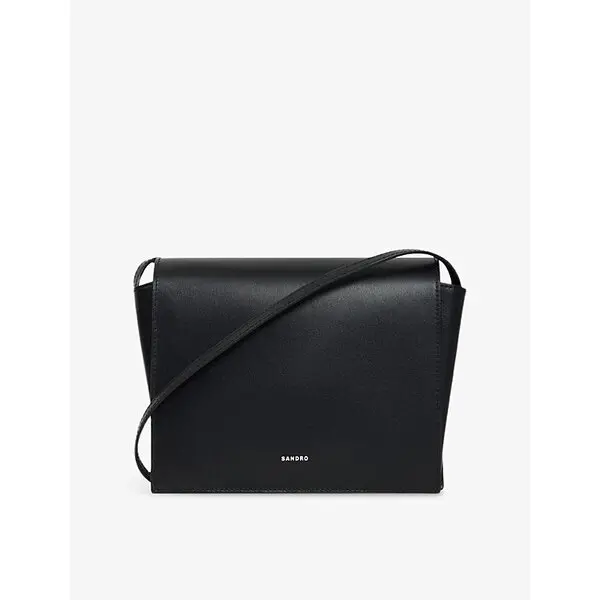 Sandro Logo Small Leather Shoulder Bag