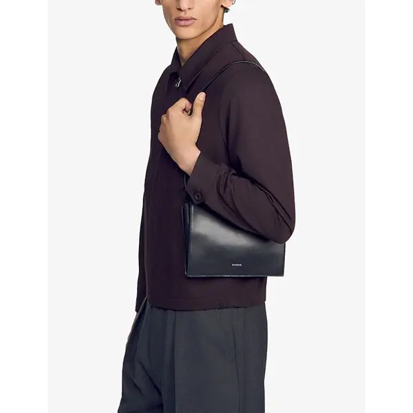 Sandro Logo Small Leather Shoulder Bag