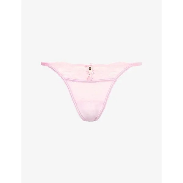 Lounge Adelyn Satin And Lace Thong