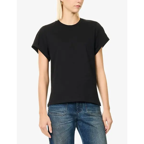 Victoria Beckham Tilly Round-neck Cotton T-shirt - Black