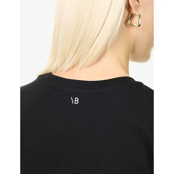 Victoria Beckham Tilly Round-neck Cotton T-shirt - Black