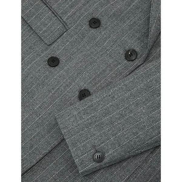 REISS Astrid Pinstripe Double-breasted Wool Blazer