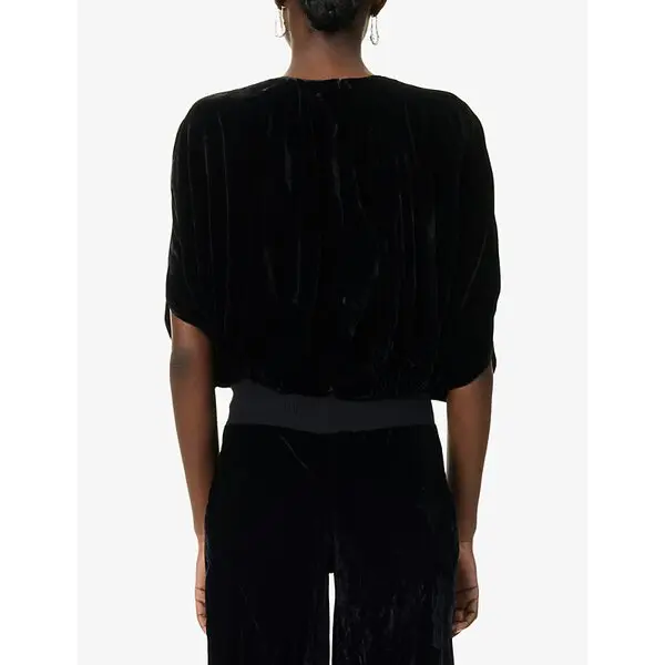 Rick Owens Bubble Cropped Velvet Jacket