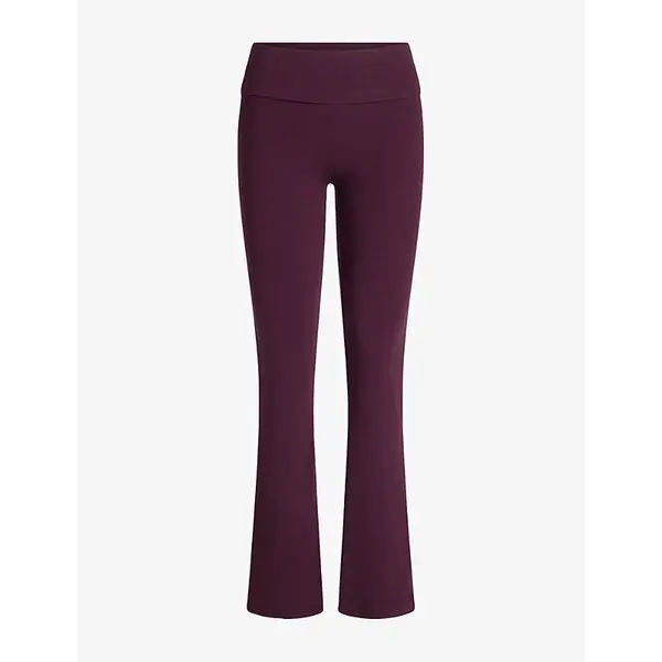 SKIMS Foldover Cotton-jersey Trousers