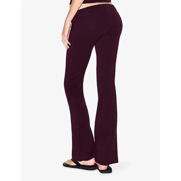 SKIMS Foldover Cotton-jersey Trousers
