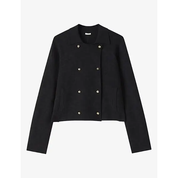 JOSEPH Pilar Jacquard Milano Woven Jacket - Black