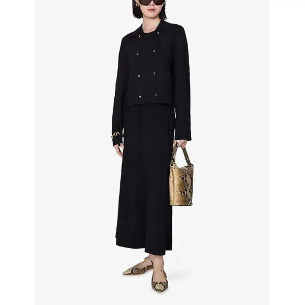 JOSEPH Pilar Jacquard Milano Woven Jacket - Black