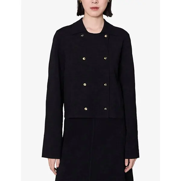 JOSEPH Pilar Jacquard Milano Woven Jacket - Black