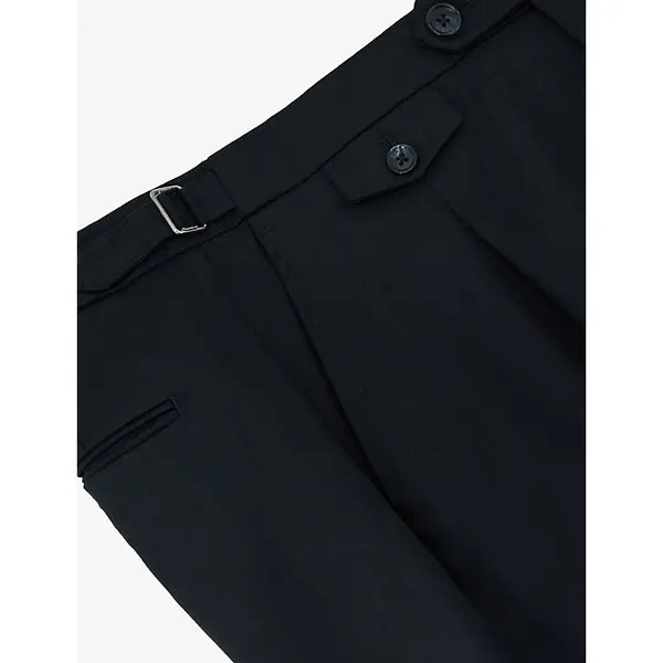 REISS Float Tailored-fit Side-adjuster Cotton-blend Trousers