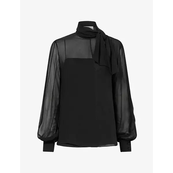 Valentino Garavani Neck-scarf Sheer Silk Top