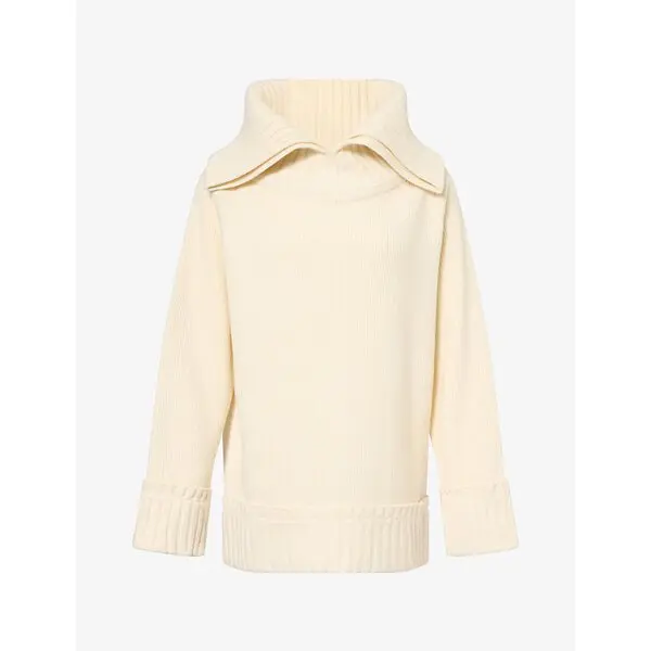 Victoria Beckham Wide-collar Wool-blend Jumper