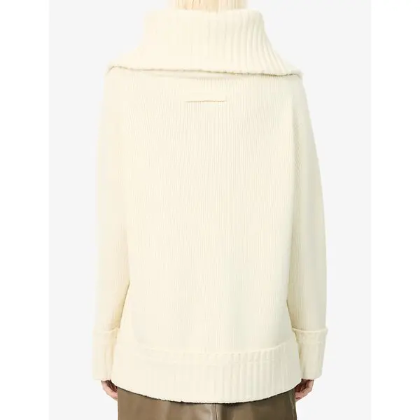 Victoria Beckham Wide-collar Wool-blend Jumper
