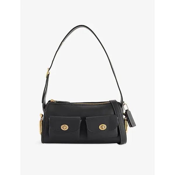 COACH Turnlock Haversack 27 Leather Shoulder Bag