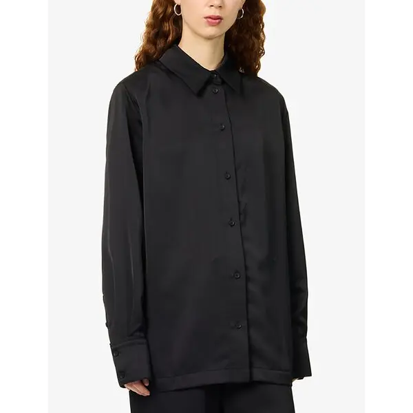 Camilla And Marc Ground Long-sleeve Satin Shirt