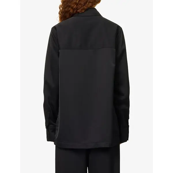 Camilla And Marc Ground Long-sleeve Satin Shirt